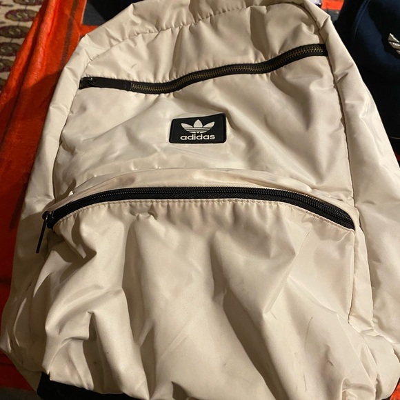 adidas | Bags | Adidas Cream Backpack With Padded Straps And Durable ...
